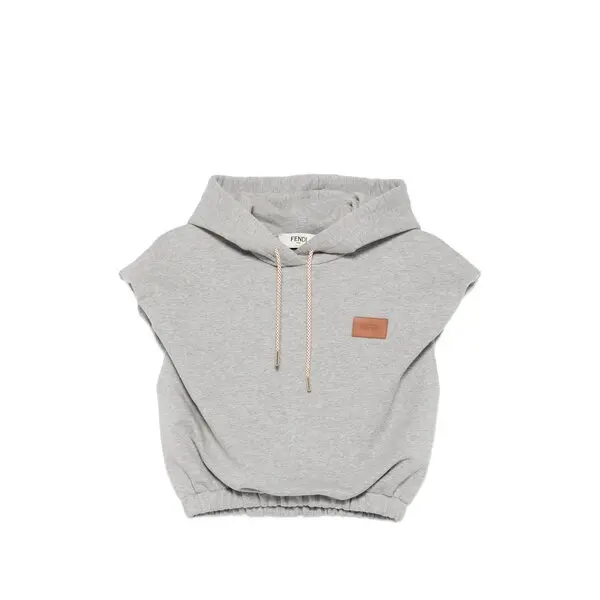 Fendi Sleeveless Cropped Hoodie - Multicolor