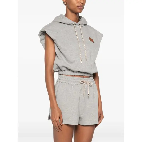 Fendi Sleeveless Cropped Hoodie - Multicolor