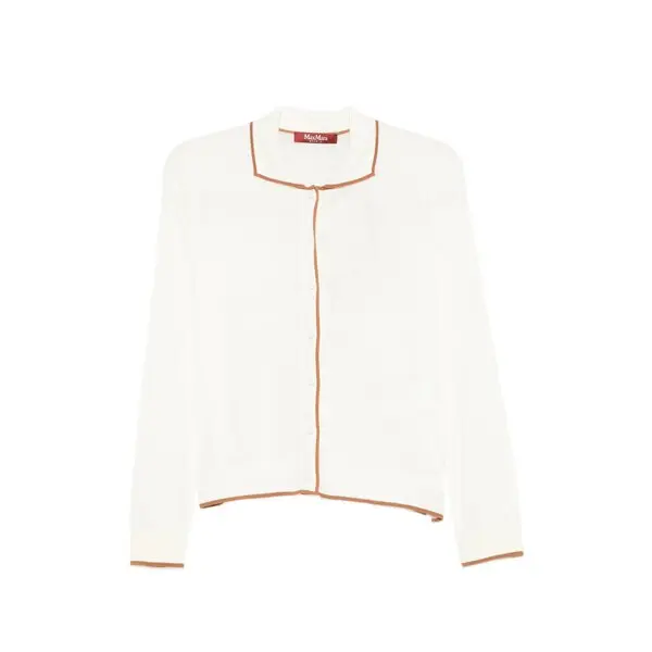 Max Mara Knitwear Cardigan With Contrast Trim - Multicolor