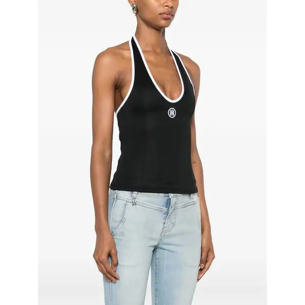 Amiri Halterneck Tank Top With Embroidered Logo
