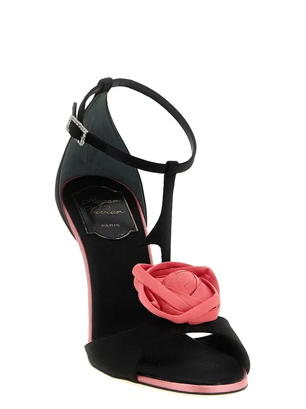 ROGER VIVIER Rose Silk Blend Sandals