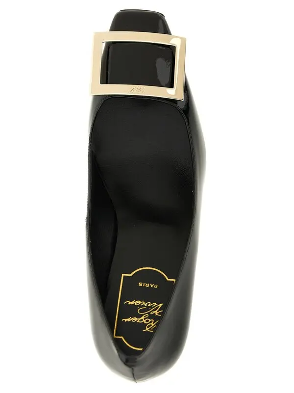 ROGER VIVIER Trompette Patent Leather Pumps With Buckle Detail