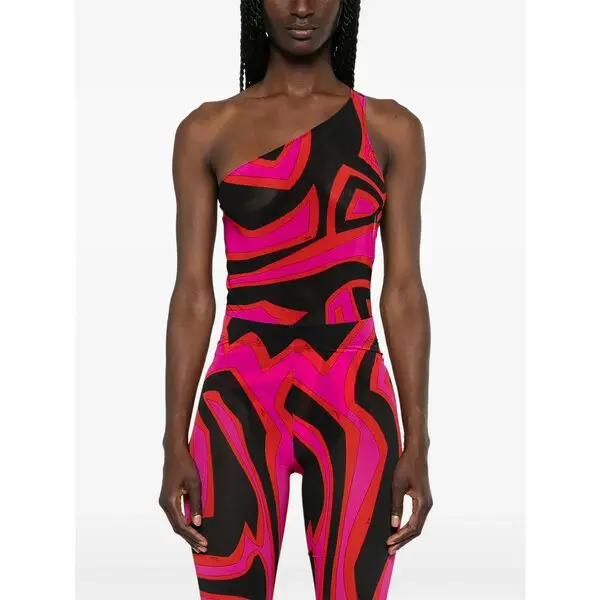 Emilio Pucci One-shoulder Beachwear Bodysuit