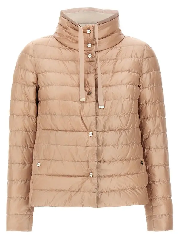 Herno Reversible Quilted Down Jacket With High Neck - Multicolor