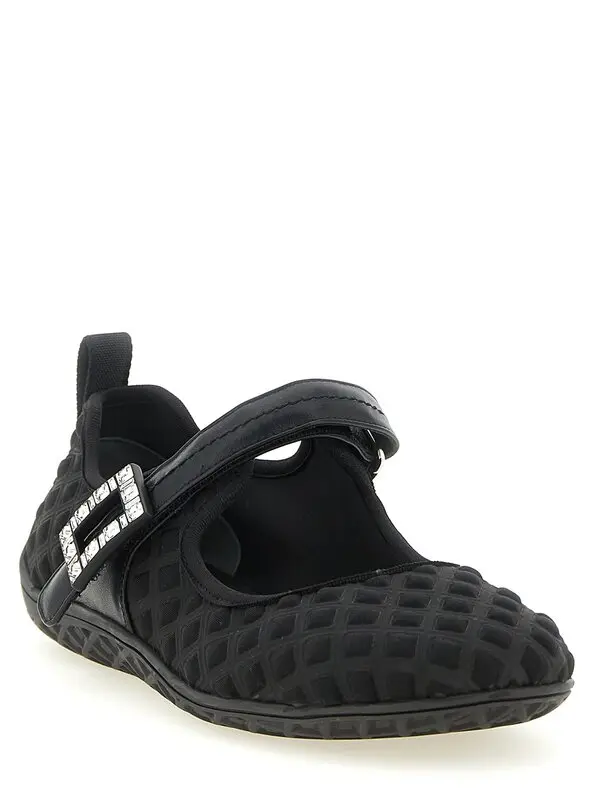 ROGER VIVIER Viv Low Ballet Flats - Black