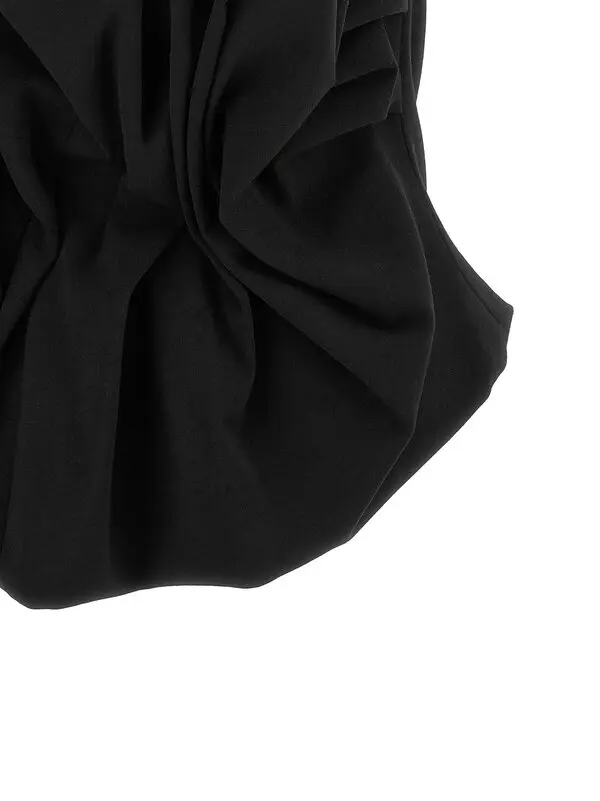 Magda Butrym Silk Top With Lace Inserts And Ruffles