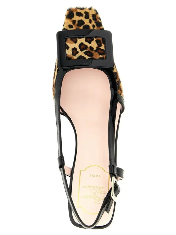 ROGER VIVIER Belle Viver Calf Hair Slingbacks - Multicolor