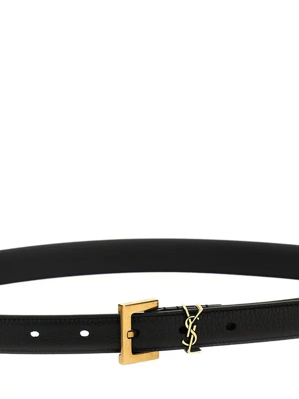 Saint Laurent Cassandre Belt - Black