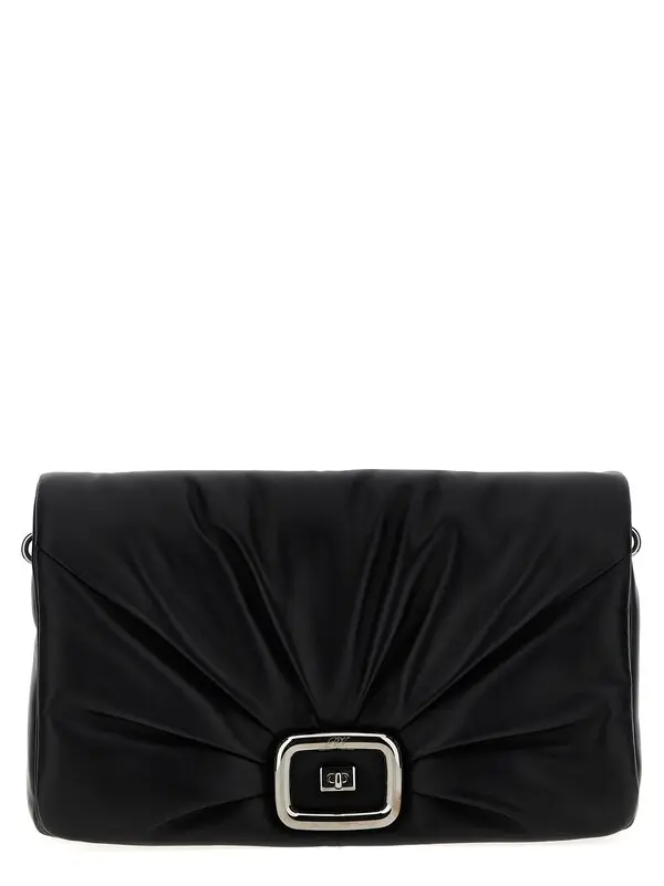 ROGER VIVIER Viv' Choc Large Shoulder Bag - Black