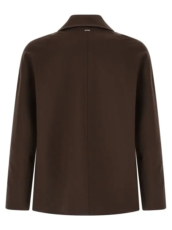 Herno Cool Wool Jacket With Shirt Collar