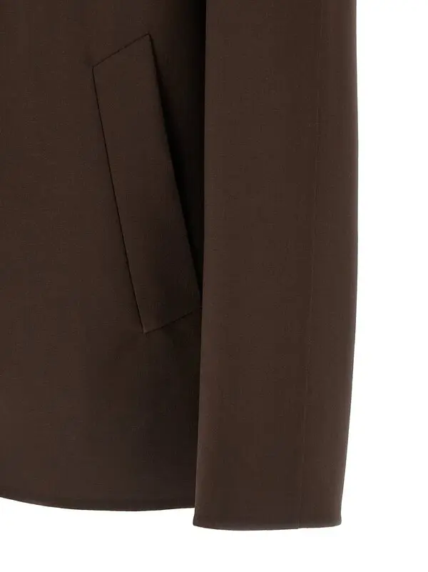 Herno Cool Wool Jacket With Shirt Collar