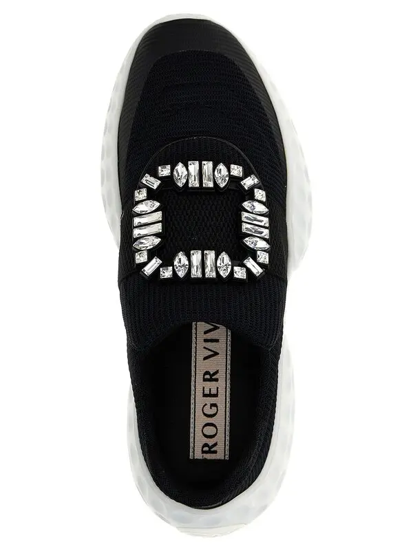 ROGER VIVIER Viv' Run Light Sneakers With Crystal Buckle - Multicolor