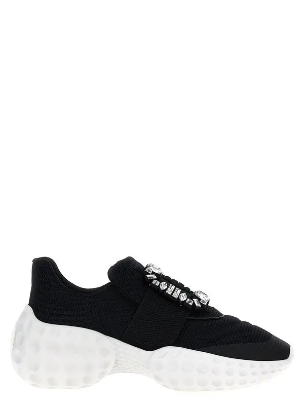ROGER VIVIER Viv' Run Light Sneakers With Crystal Buckle - Multicolor