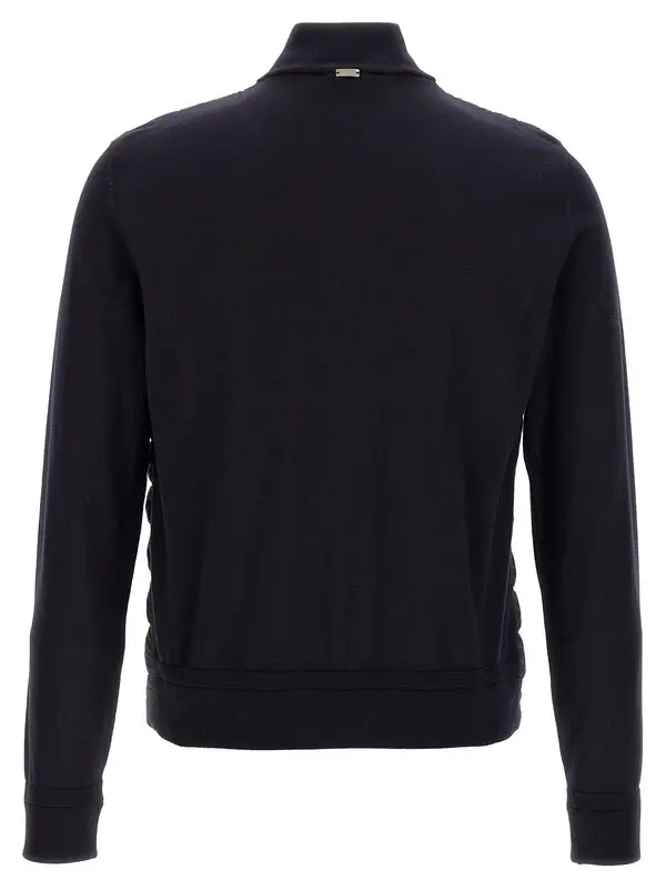 Herno Padded Cardigan With High Collar And Zip Closure