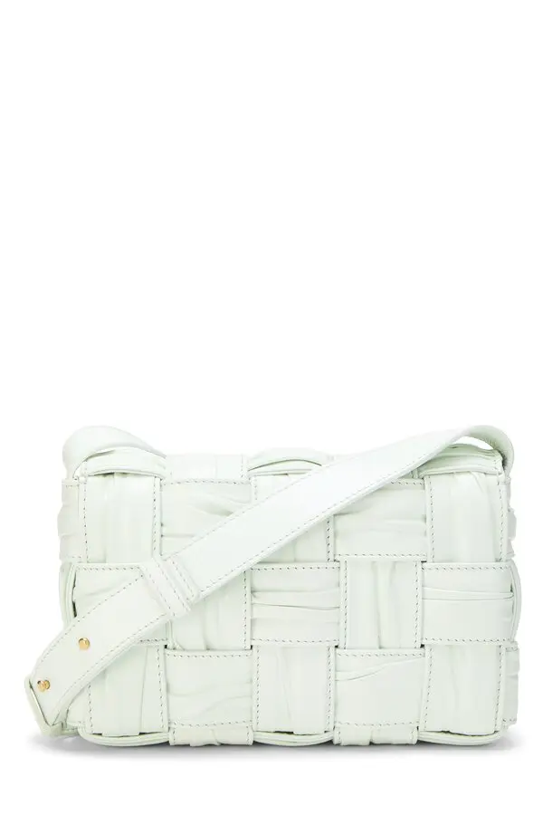 Bottega Veneta Maxi Intrecciato Plisse Cassette Bag - Green