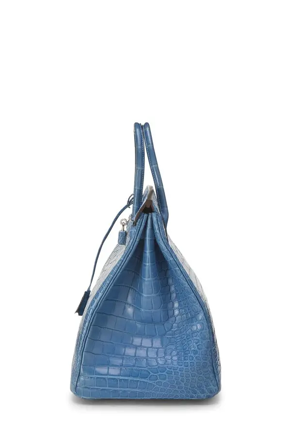 Hermès Porosus Crocodile Birkin 40 Bag - Blue