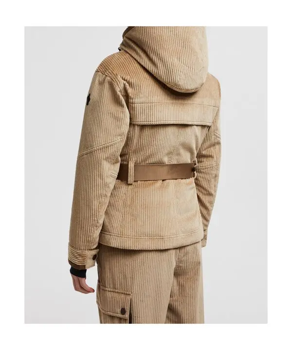 Moncler Hague Technical Corduroy Down Jacket With Hood