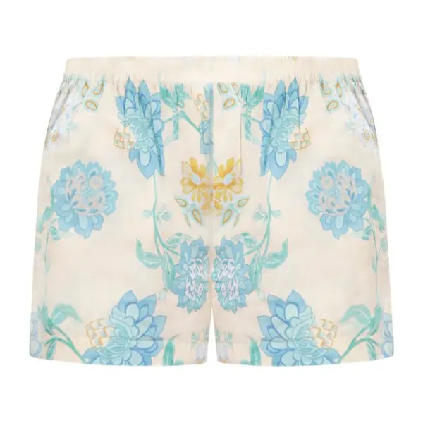 BINDU Robi Shorts Oyster Floral Print