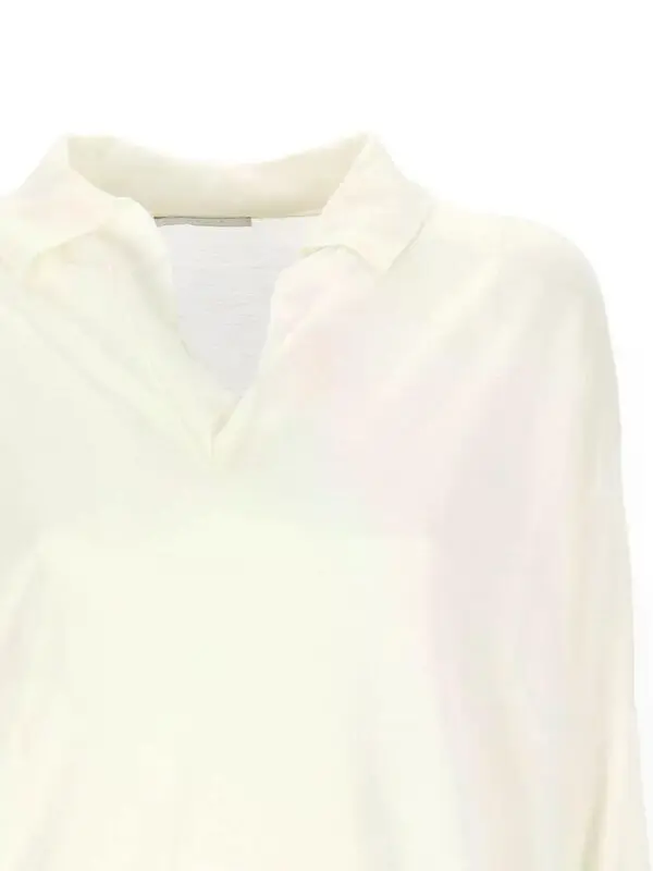 OLIVER LATTUGHI V-neck Polo Collar Long Sleeve T-shirt