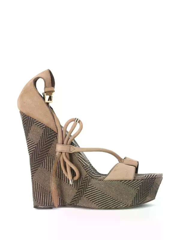 Burberry Bow T-strap Heeled Sandals