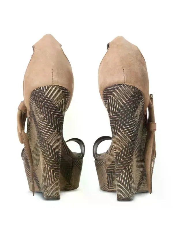 Burberry Bow T-strap Heeled Sandals