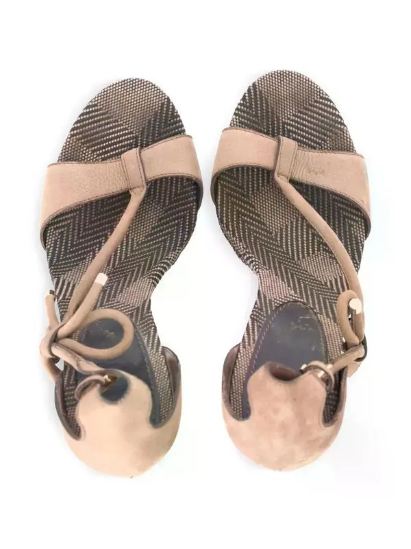 Burberry Bow T-strap Heeled Sandals