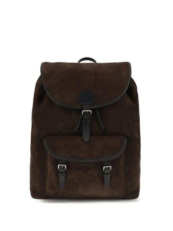 Valentino Garavani Suede Backpack - Brown