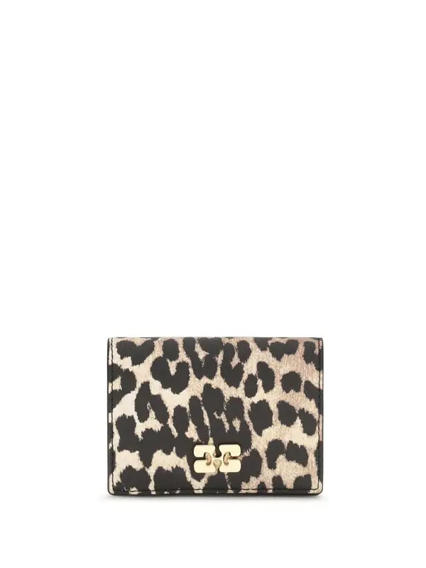GANNI Bou Animal Print Card Holder - Multicolor
