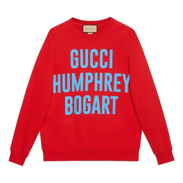 Gucci Humphrey Bogart' Print Sweatshirt - Red