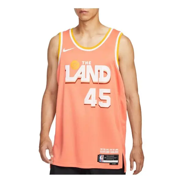 Nike Nba Donovan Mitchell Cleveland Cavaliers City Edition Swingman Jersey - Orange Frost