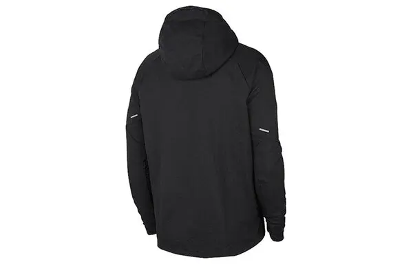 Nike Small Logo Solid Color Hooded Track Jacket Black