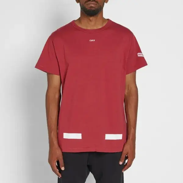 Off-White Arrows Sketch Round Neck - Wine Red