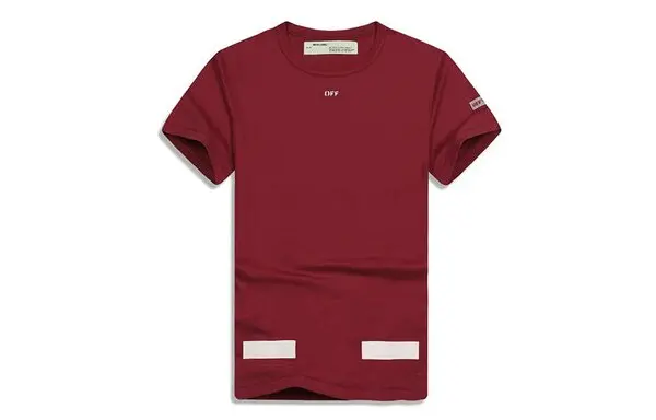 Off-White Arrows Sketch Round Neck - Wine Red