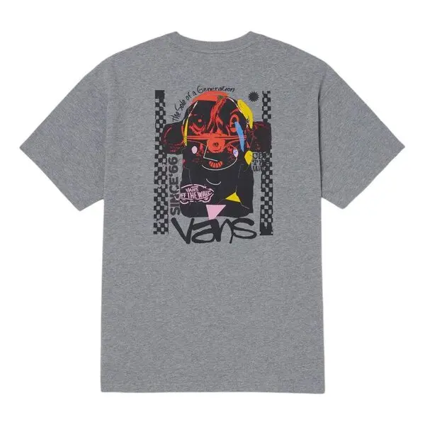 VANS Overstimulated Collage Graphic T-shirt 'grey Black Red