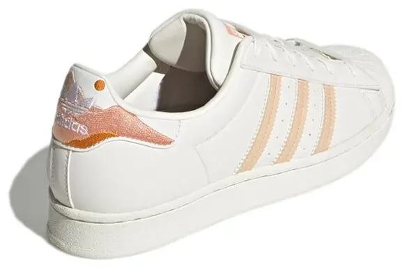 Adidas Originals Superstar Low Top Sneakers - Cream/orange