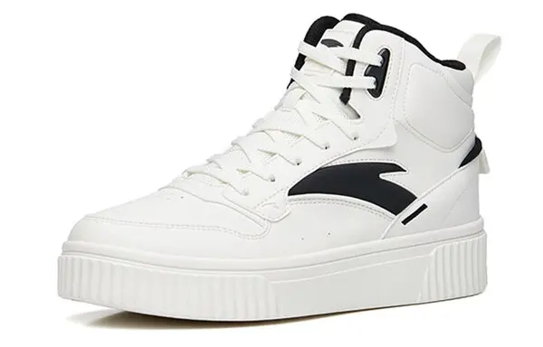 ANTA Skateboarding Series High-top Sneakers - White/black