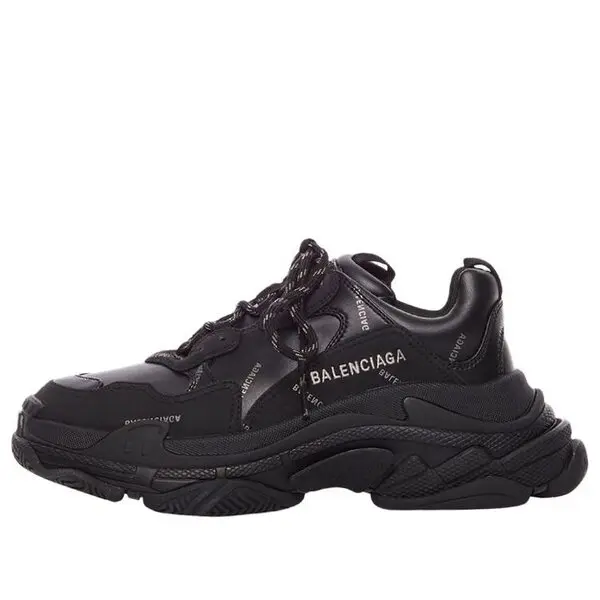 Balenciaga Triple S Allover Logo Sneakers - Black