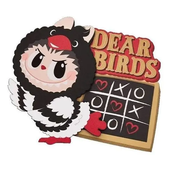 POP MART Dear Birds Series Fridge Magnet 'dive Into Love - Multi-color