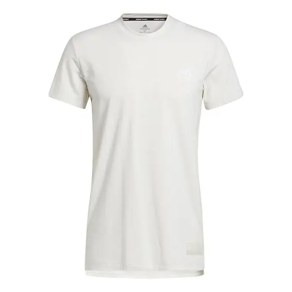 Adidas Stu Tech Tee Casual Sports Running Short Sleeve - White