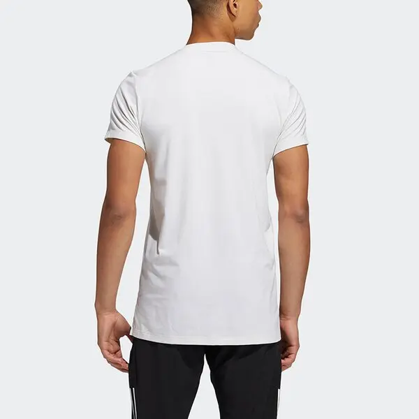 Adidas Stu Tech Tee Casual Sports Running Short Sleeve - White