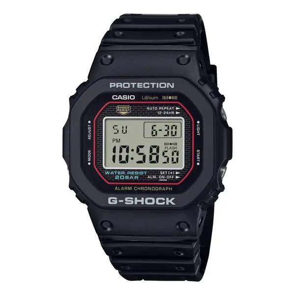 Casio G-shock 5000 Series Digital Watch - Black/red