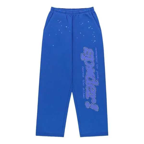 SP5DER Rhinestone Punk V2 Sweatpant - Blue
