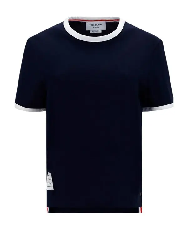 Thom Browne Ringer T-shirt - Navy Blue