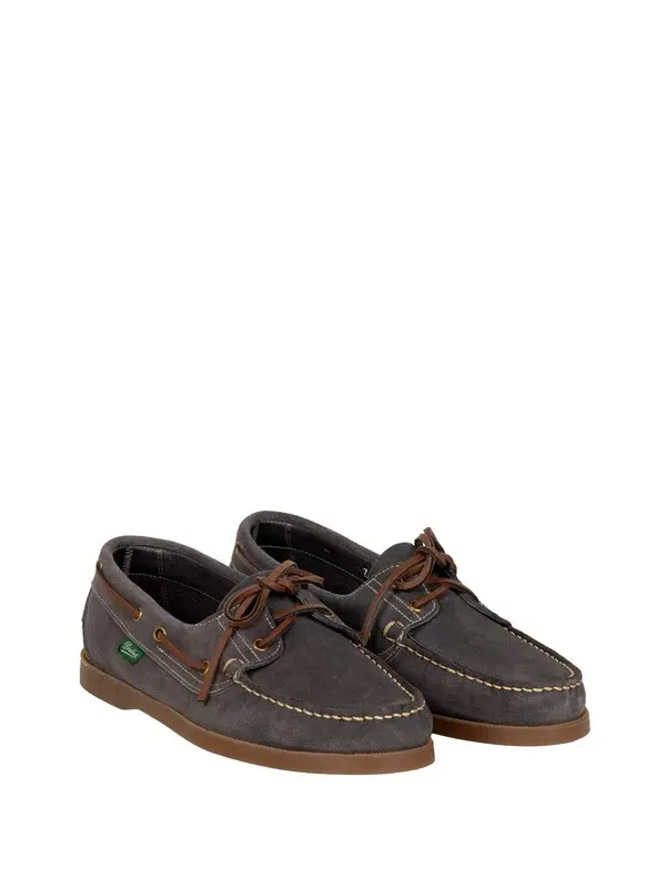 Paraboot Round-toe Suede Boat Shoes