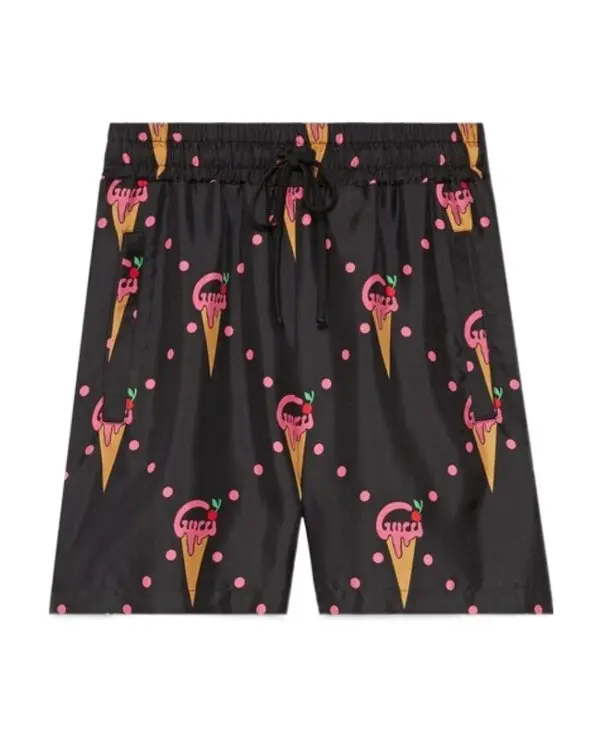 Gucci Silk Ice Cream Print Shorts