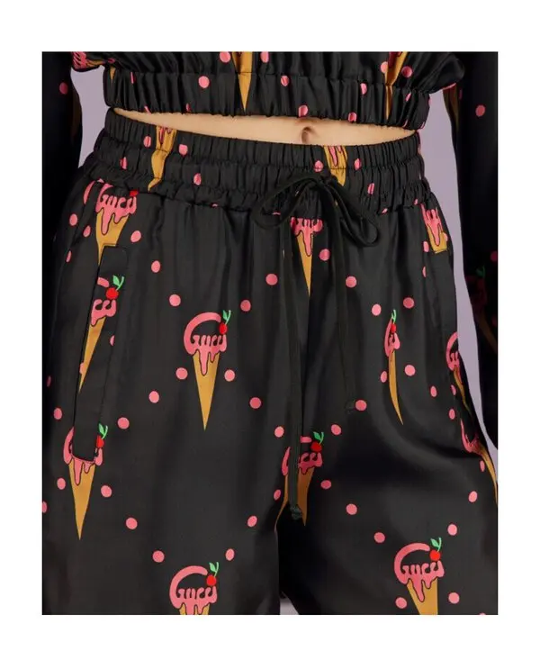 Gucci Silk Ice Cream Print Shorts