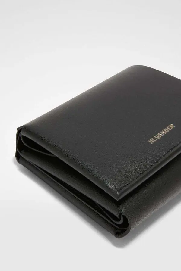 JIL SANDER Logo-embossed Tri-fold Wallet