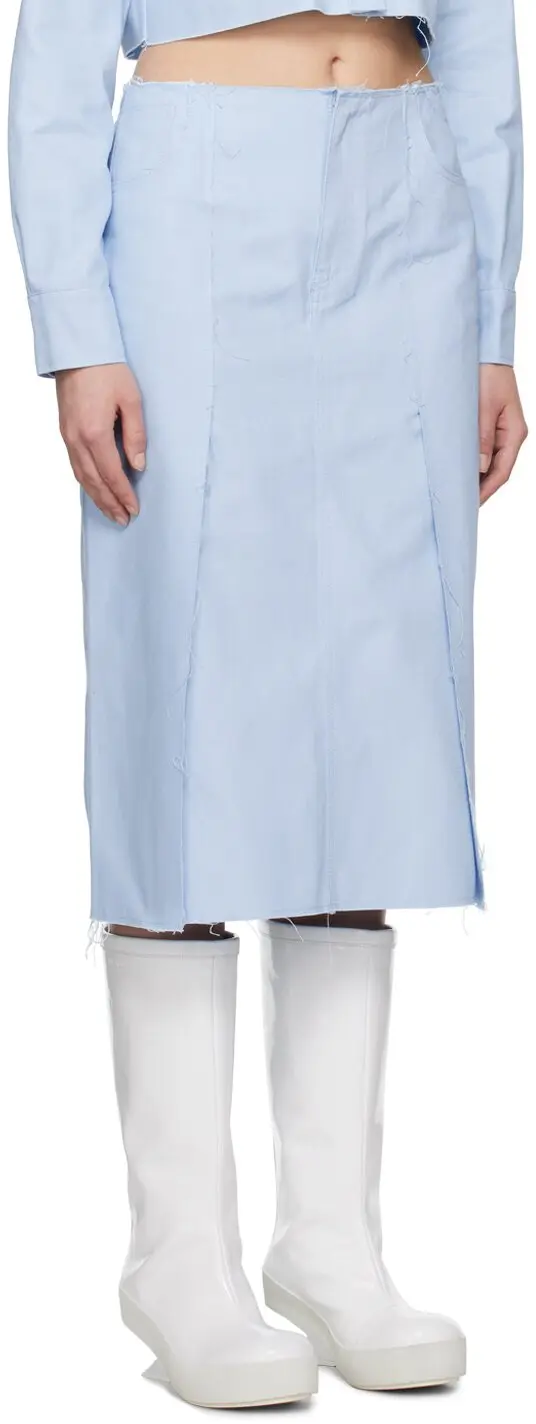 Raf Simons High-waisted Denim Midi Skirt