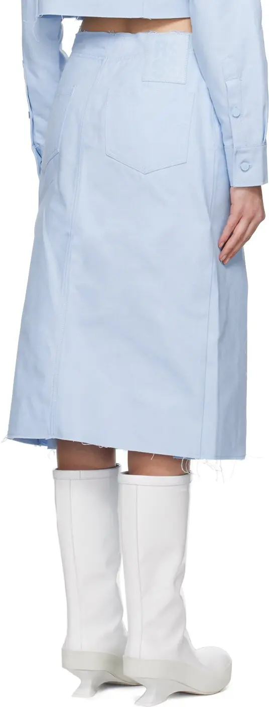 Raf Simons High-waisted Denim Midi Skirt