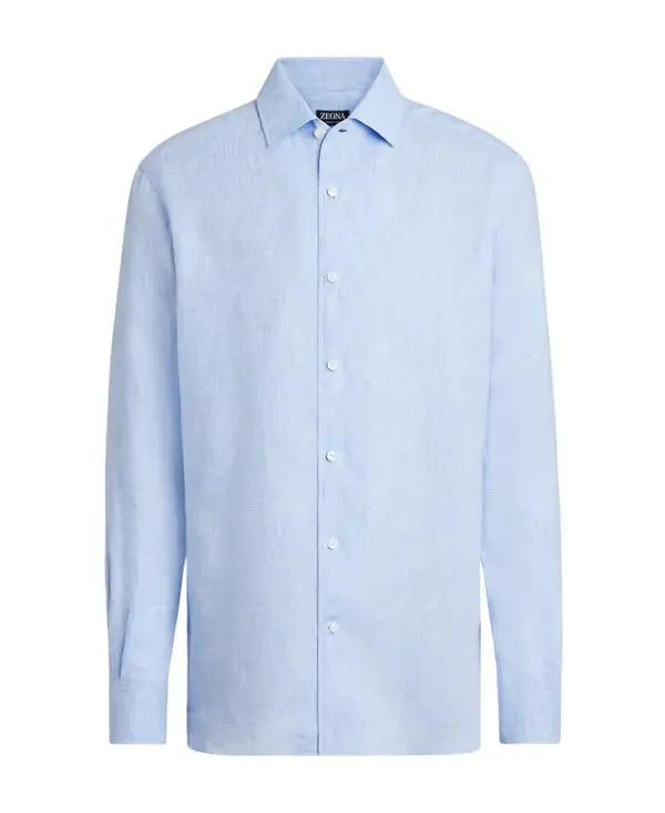Zegna Long-sleeve Linen Shirt